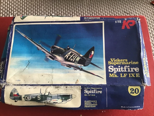KP MODELS SUPERMARINE Spitfire LF Mk-IXe 1/72nd Scale Tatty Box Model ...