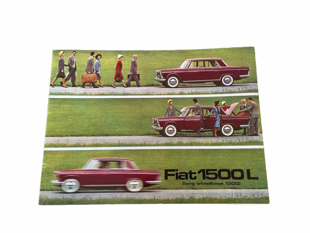 FIAT 1500 L Long Wheelbase Car Sales Brochure c1964 UK Market Edition £ ...