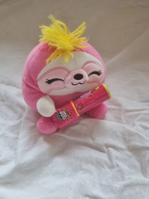 ZURU SNACKLES SERIES 1 - Pink Sloth with Jumbo Push Pop Small Plush ...
