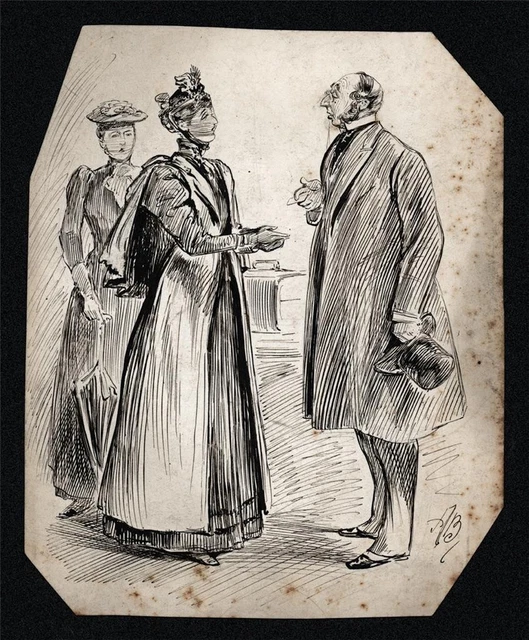 ALFRED BRYAN (1852-1899) Small Pen & Ink Drawing - ILLUSTRATION - 19TH ...