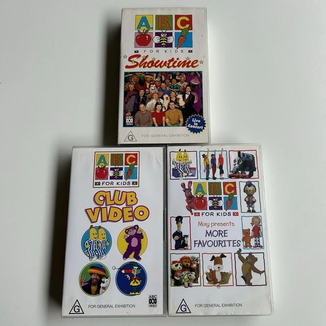 ABC KIDS RARE VHS Video Tape Bundle Lot x3 Club Video Showtime More ...