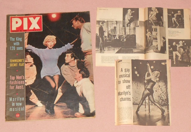 MARILYN MONROE -RARE Australian PIX Magazine Cover 1960 “LETS MAKE LOVE ...