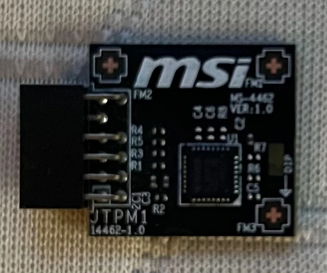 MSI TPM 2.0 Trusted Platform 12-Pin SPI Motherboard Module MS-4462 ...