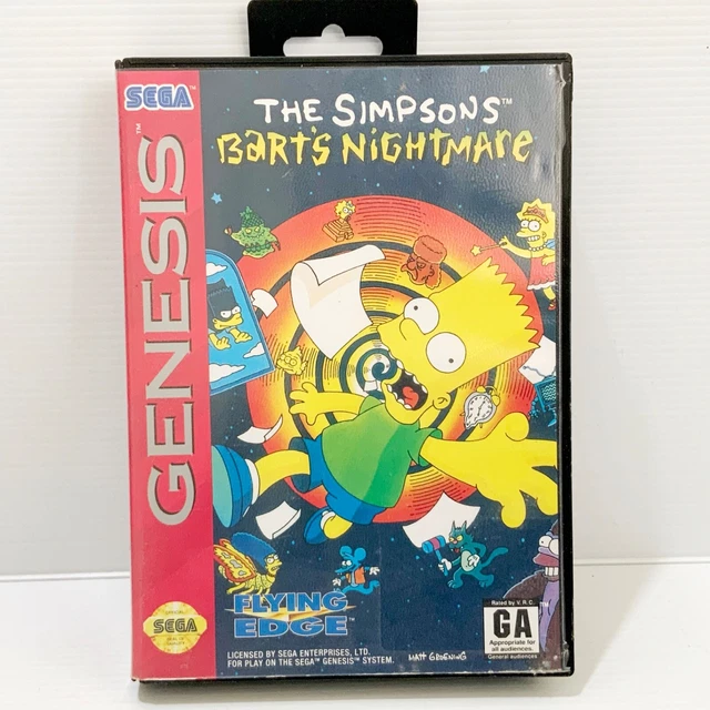THE SIMPSONS: BART’S Nightmare + Box - Sega Genesis - Tested & Working ...