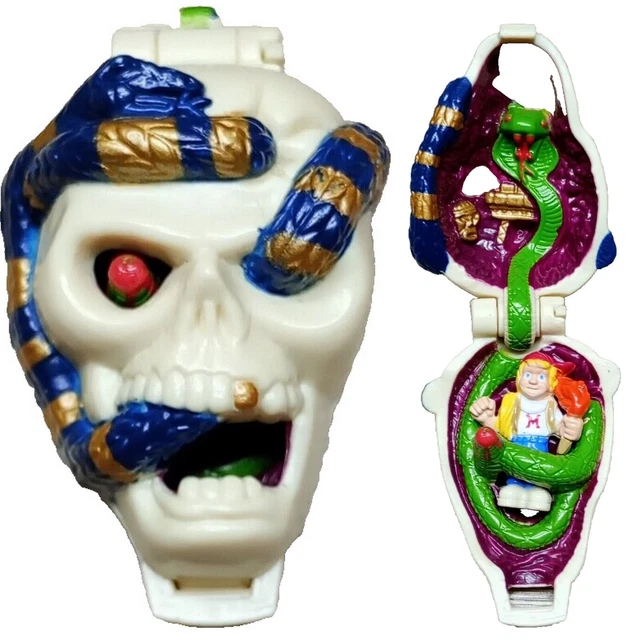 MIGHTY MAX SHRUNKEN Heads Series 1 Venom Wraptile set di gioco completo ...