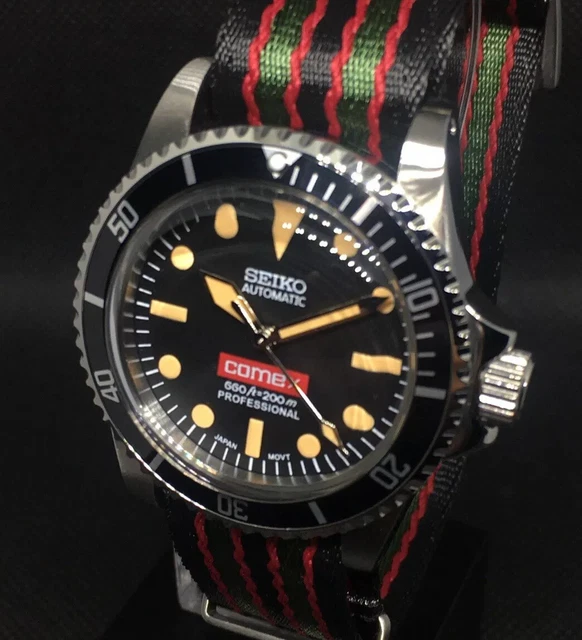 SEIKO MOD COMEX Submariner Milsub Diver Vintage 5513 5514 5517 NH35 ...