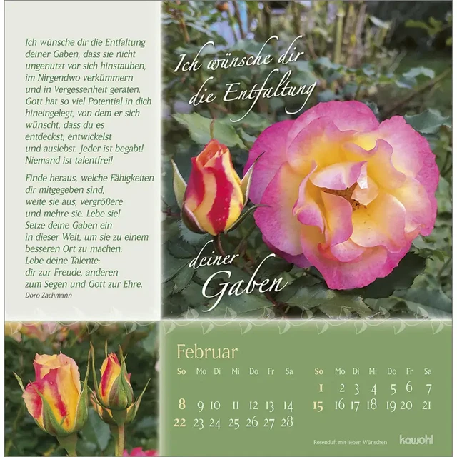 DORO ZACHMANN | Rosenduft mit lieben Wünschen 2026 | Kalender | Deutsch ...
