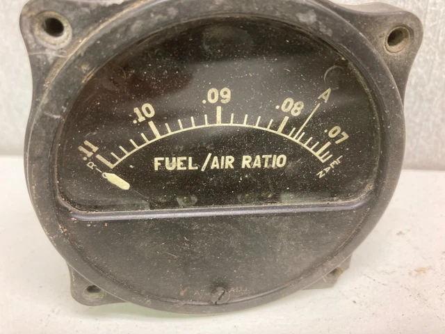 WW2 AIRCRAFT US Army Fuel Air/Ratio Gauge type A-7A serial no. AF 43 ...