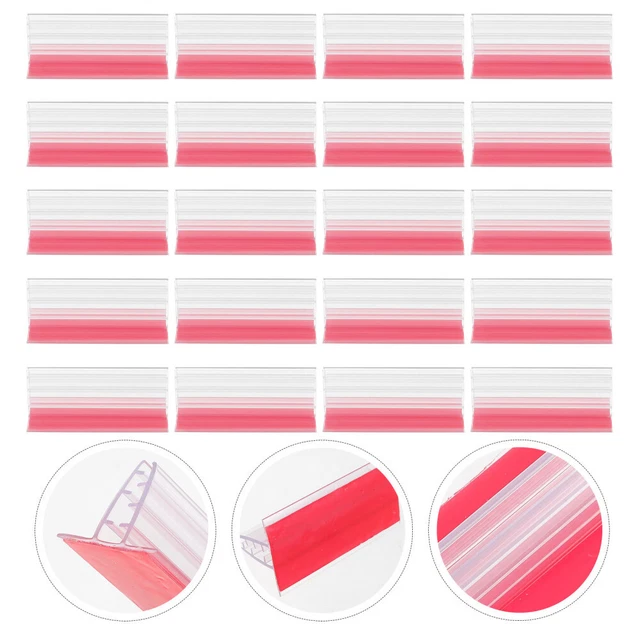 20 PCS PVC Advertisement Holder Name Tag Label Stand Bezel Safety Mask ...