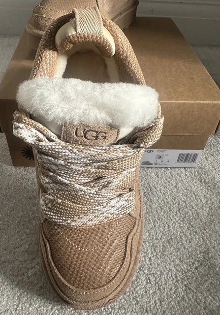 UGG LOWMEL CHESTNUT Suede Sheepskin Trainers Women Sizes UK7 EU40 New ...