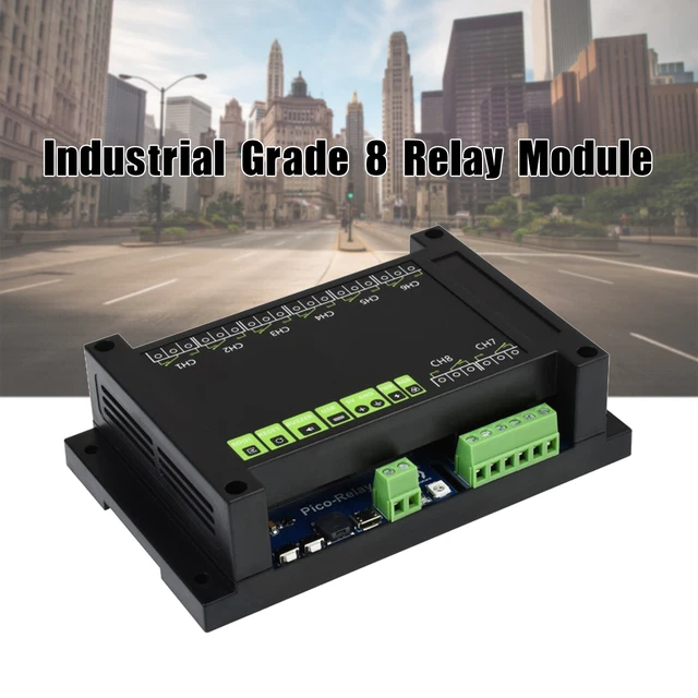RELAY MODULE FOR Raspberry Pi Pico 8-Channel USB 5V Supply Optocoupler ...