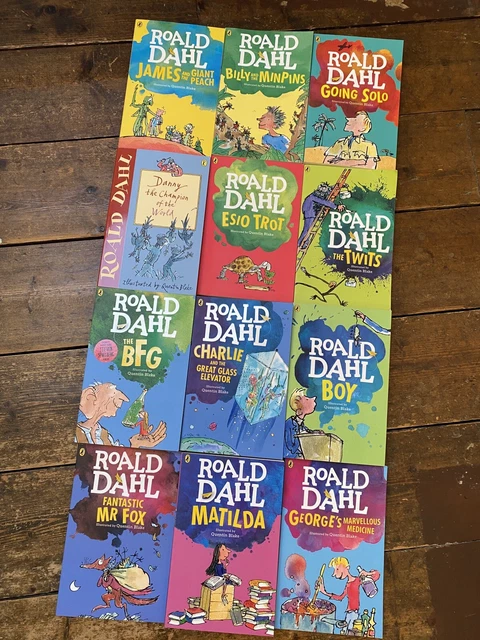 12 ROALD DAHL Books Bundle Matilda BFG Fantastic Mr Fox Going Solo ESIO ...