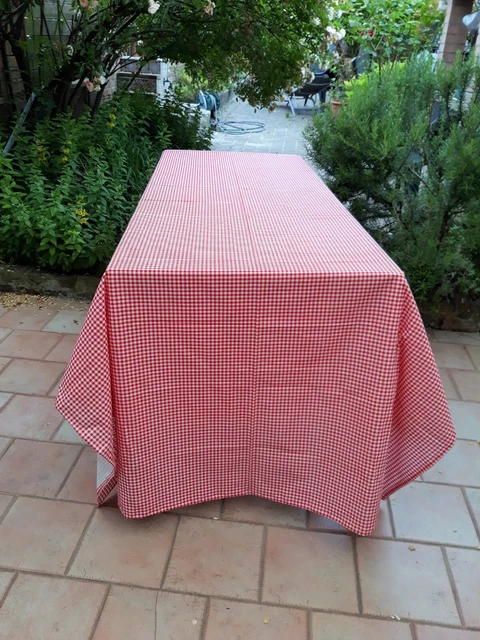 GRANDE NAPPE DE table Réception d’été Vichy Carreaux rouge blanc ...