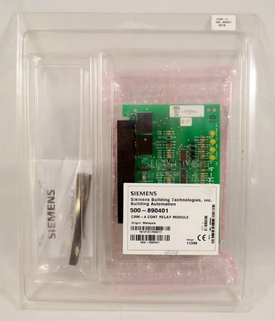 SIEMENS 500-890401 CRM-4 Control Relay Module Card Cerebrus Pyrotronics ...