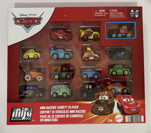 DISNEY PIXAR CARS Mini Racers 15 Pack Jocko Flocko Mack, Lizzie, Royce ...