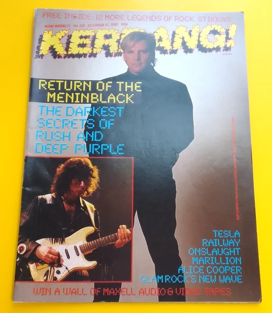 KERRANG! NO.158 OCTOBER 17 1987 - Rush, Deep Purple + Complete Stikka ...
