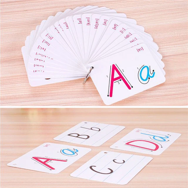 KIDS RAINBOW ALPHABET Flashcards Uppercase and Lowercase Letters ...