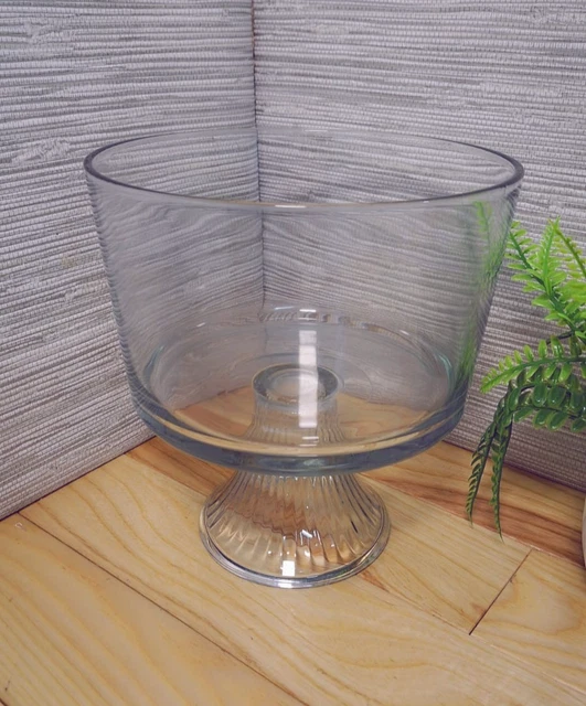ANCHOR HOCKING MONACO Footed Glass Trifle Dish £22.00 - PicClick UK