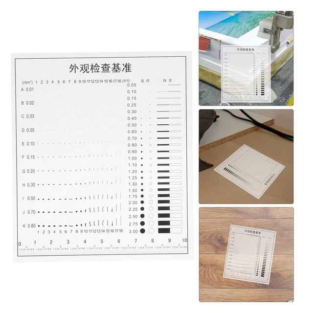 CRACK MONITOR CHART Monitor Ruler Chart for Diameter Measurement Tasks ...
