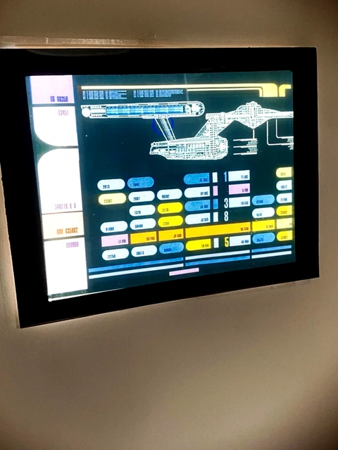 STAR TREK TOS ENTERPRISE prop HOLODECK screen lcars transparent print ...