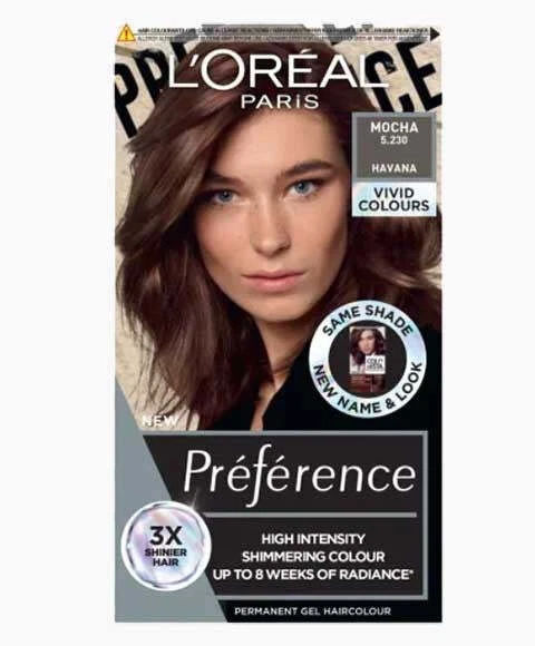 LOREAL PARIS PREFERENCE High Intensity Permanent Gel Hair Colour Mocha ...
