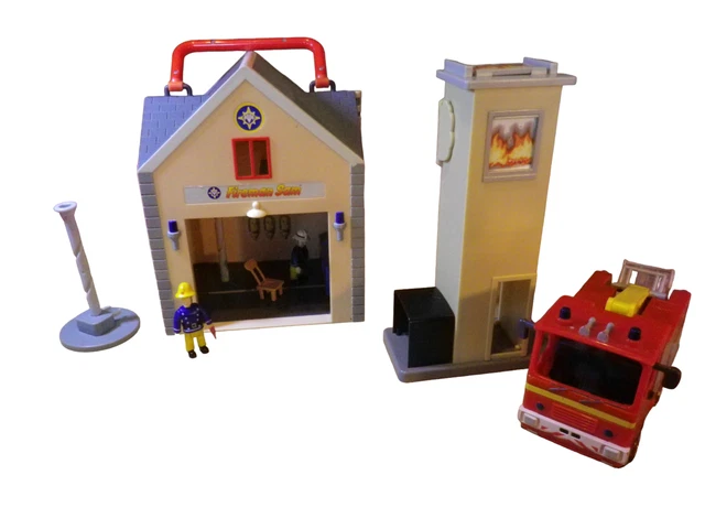 FIREMAN SAM DELUXE Fire Station, Training Tower, Giove, Figure e ...