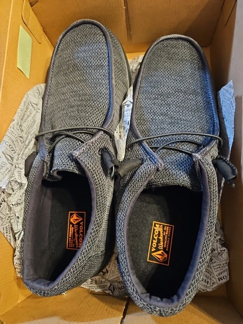 VOLCOM MEN’S CHILL Black Composite Toe Work Shoe Size 12 Wide £32.29 ...