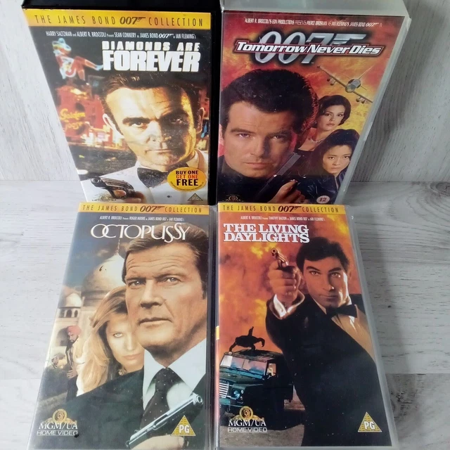 JAMES BOND 007 Vhs Bundle Tape -Rare Retro Movie Series Vintage Lot 4 Tapes £17.89 - PicClick UK