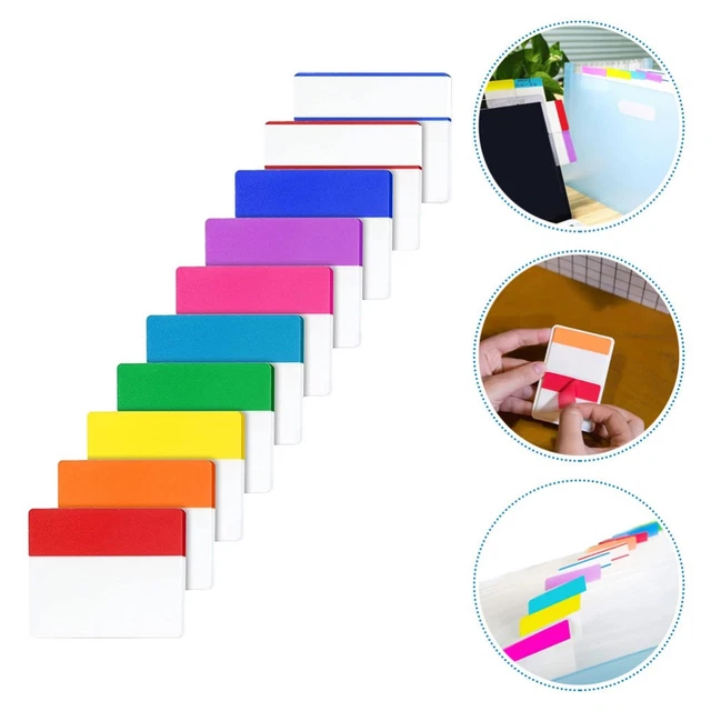 10 BOOKS STICKY Tabs for Folder Labels File Folders Self Adhesive £5.99 ...