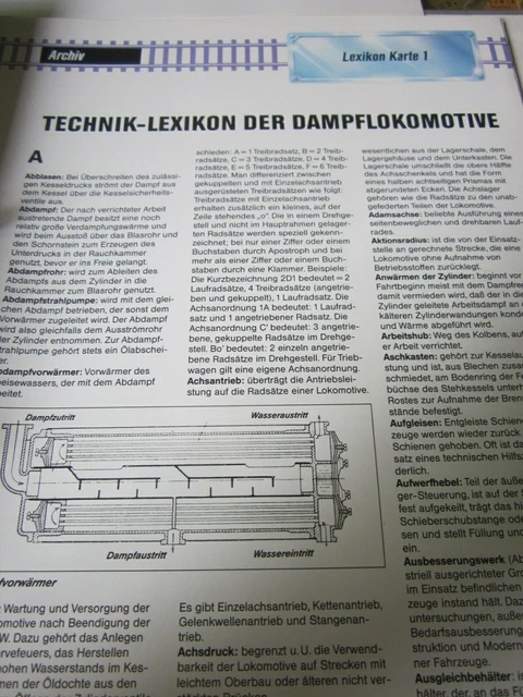 DAMPFLOK MIT RISSZEICHNUNG A Techniklexikon Dempflokomotive 9 Karten EUR 10,05 - PicClick DE