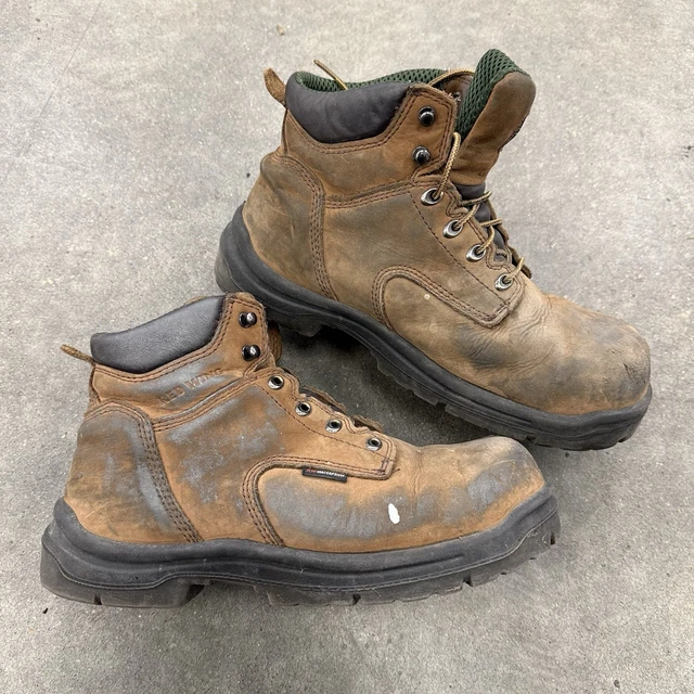 RED WING BOOTS Mens 9.5 Brown King Toe Style EH Work Steel Toe No ...