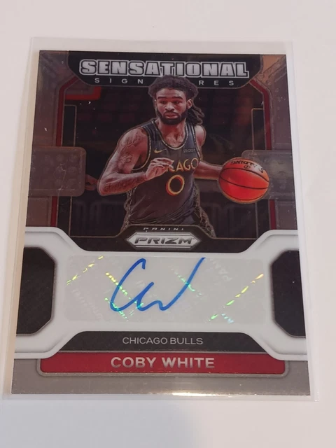 2021-22 PANINI PRIZM Coby White Sensational Signatures #SS-CBW Auto ...