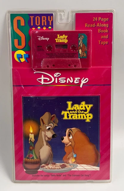 DISNEY LADY AND The Tramp Vintage Read-Along Story Book And Cassette ...