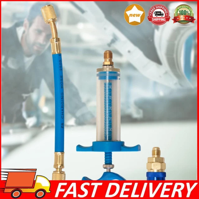 AUTO OIL DYE Injector 1Oz A/C Dye Injector 1/4 SAE Low Side for Car ...
