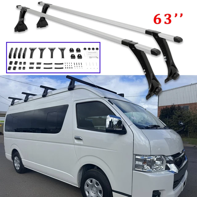 FOR TOYOTA HIACE Cargo Van Roof Ladder Rack 63" Cross Bar Luggage Rack ...