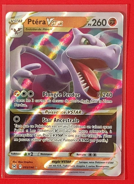 CARTE POKÉMON PTERA Vstar 093/196 Origine Perdue EB11 FR EUR 5,50 ...
