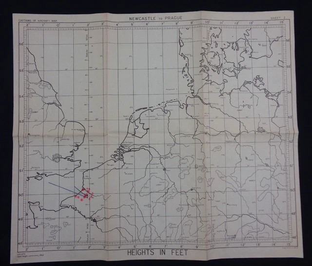 WW2 RAF &CAPTAINS of AIRCRAFT" COCKPIT MAP for BOMBING RAID on V1 ...
