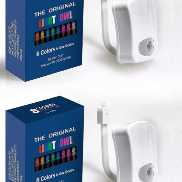 8 COLORS LED Toilet Night Light Automatic Motion Sensor Seat Bowl ...