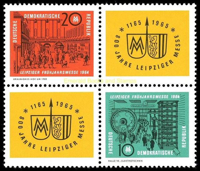 EBS EAST GERMANY 1964 - Leipzig Spring Fair - Michel 1012-1013 Zd - MNH** cv $38 £5.15 - PicClick UK