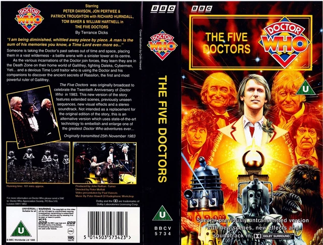 DOCTOR WHO THE Five Doctors [VHS Tape] £11.18 - PicClick UK