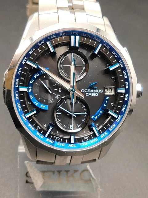 CASIO OCEANUS OCW-S3000 Cronografo 19cm Orologio Analogico Solare EUR ...