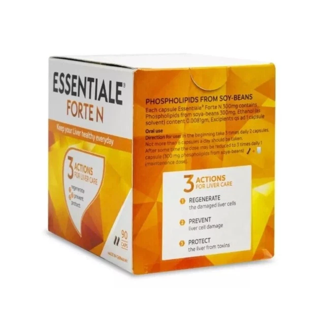 90 CAPS ESSENTIALE Forte N Detox Liver Supplement Toxin Repair Liver ...