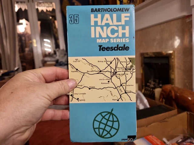 1970S OLD VINTAGE Bartholomew's Half-inch Contoured Map Sheet 35 ...