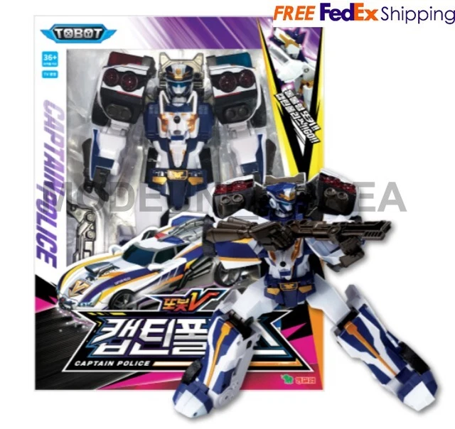 TOBOT V CAPTAIN Police Transformer Robot Action Figure Police Car ...
