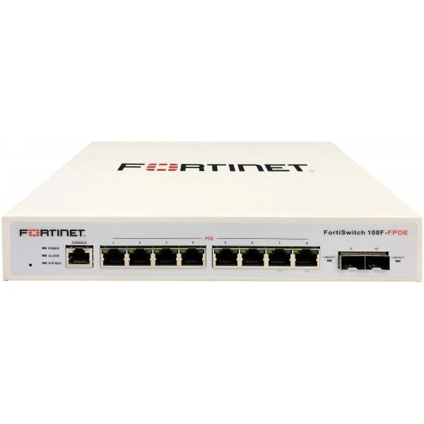 FORTINET FORTISWITCH-108F-FPOE SWITCH L2+ MANAGEMENT CON 8 PORTE GE + 2 ...