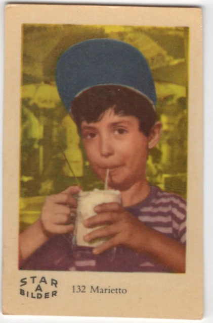 1960S SWEDISH FILM Star Card Bilder A #132 Italian Child Actor Marietto ...