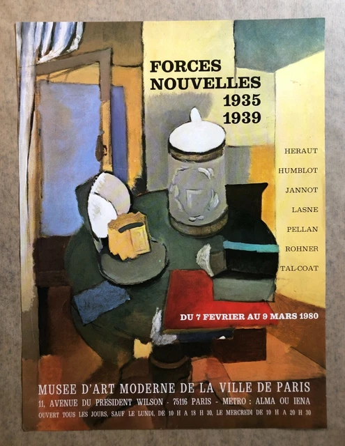 JEAN LASNE FORCES Nouvelles Original Offset Lithography Modern Art 1980 ...