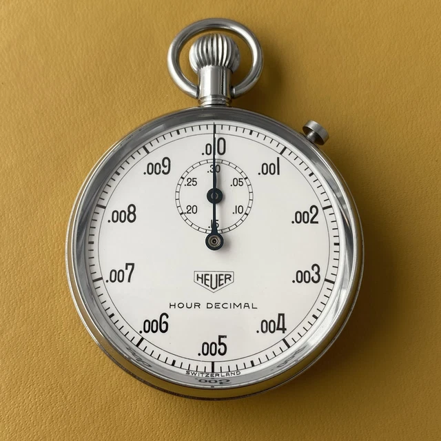 VINTAGE HEUER HOUR Decimal Stopwatch Timer. Working Perfectly. Almost ...