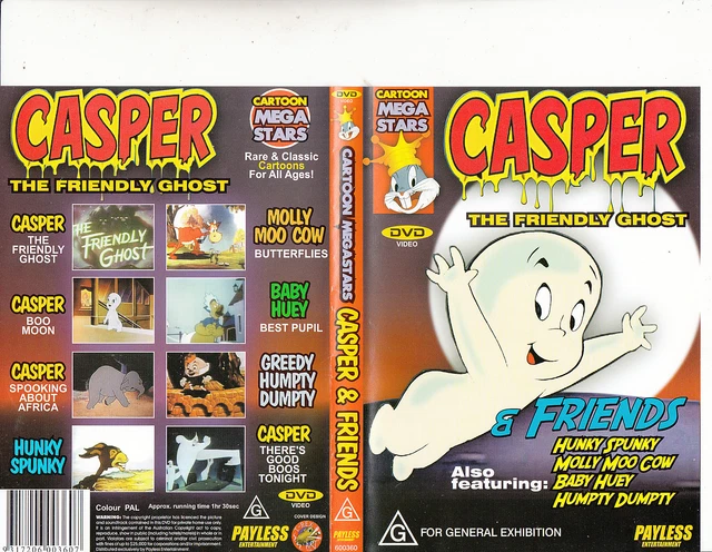 CASPER THE FRIENDLY Ghost & Friends-Cartoon Mega Stars-[8 Eps]-Animated CMS-DVD $24.95 - PicClick AU