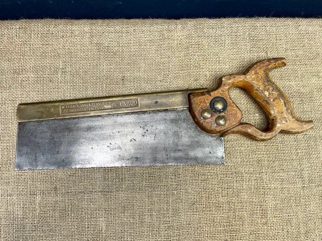 VINTAGE TYZACK SONS & Turner Sheffield Hand Saw 12" Blade Woodworking ...